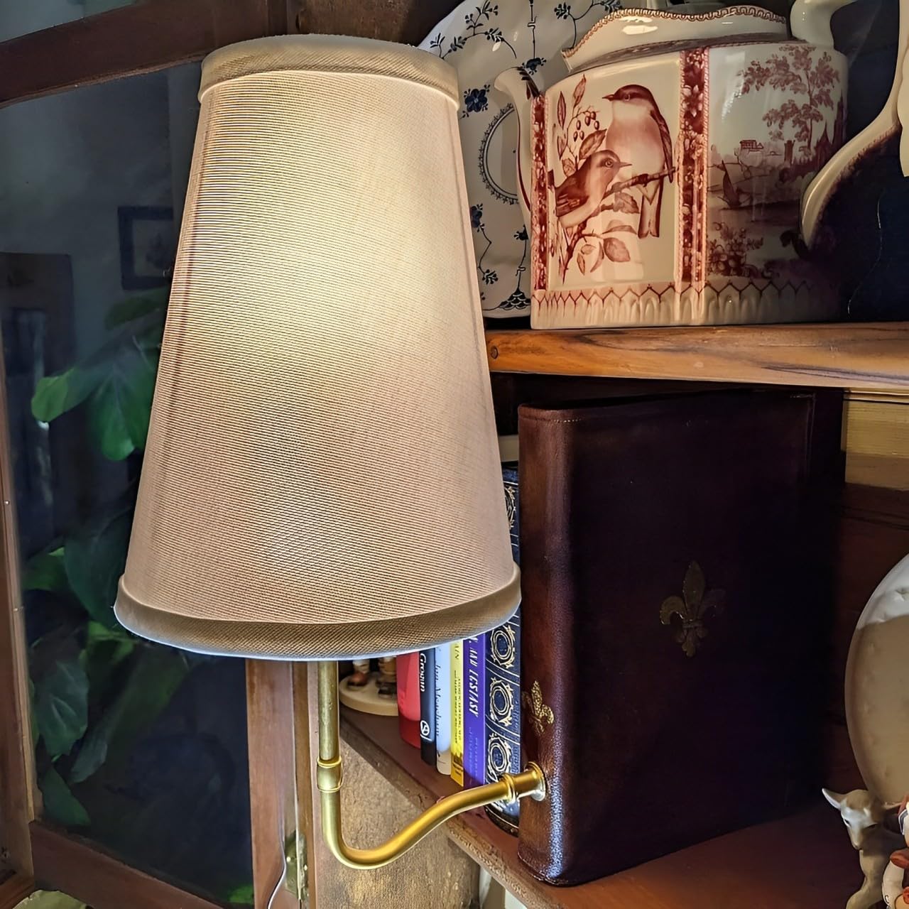 Classic Literary Lamp, Vintage Book-Style Table Lamp with Linen Shade ...
