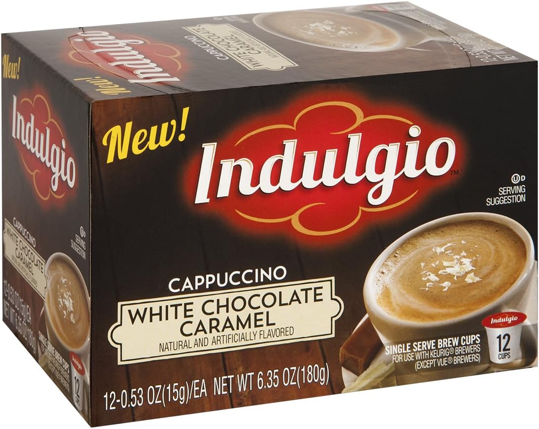 Amazon.com: Indulgio 72 Count K-Cups (White Chocolate Caramel ...