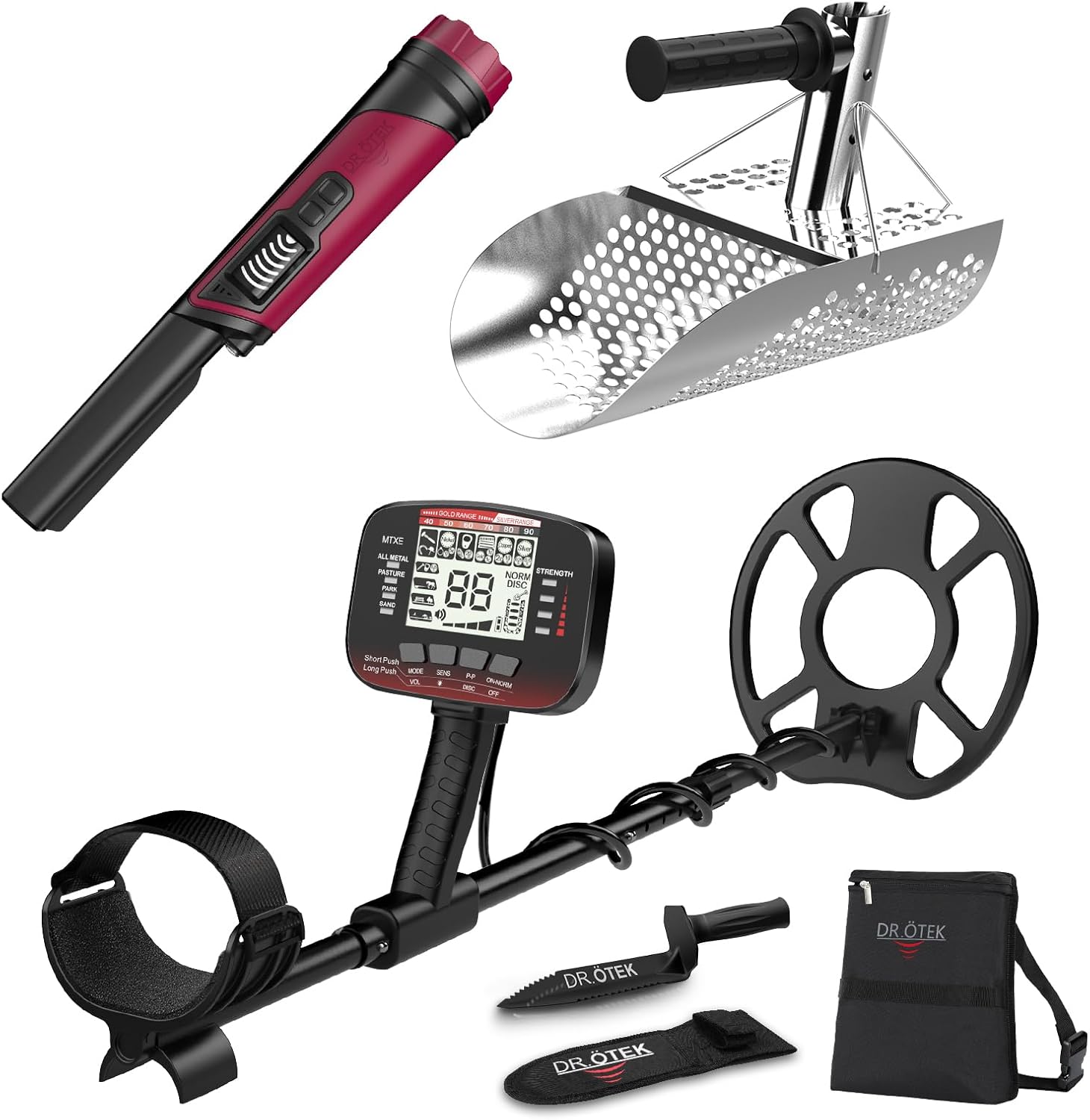 Amazon.com : DR.ÖTEK Metal Detector for Adults with Terrain Modes, IP68 ...