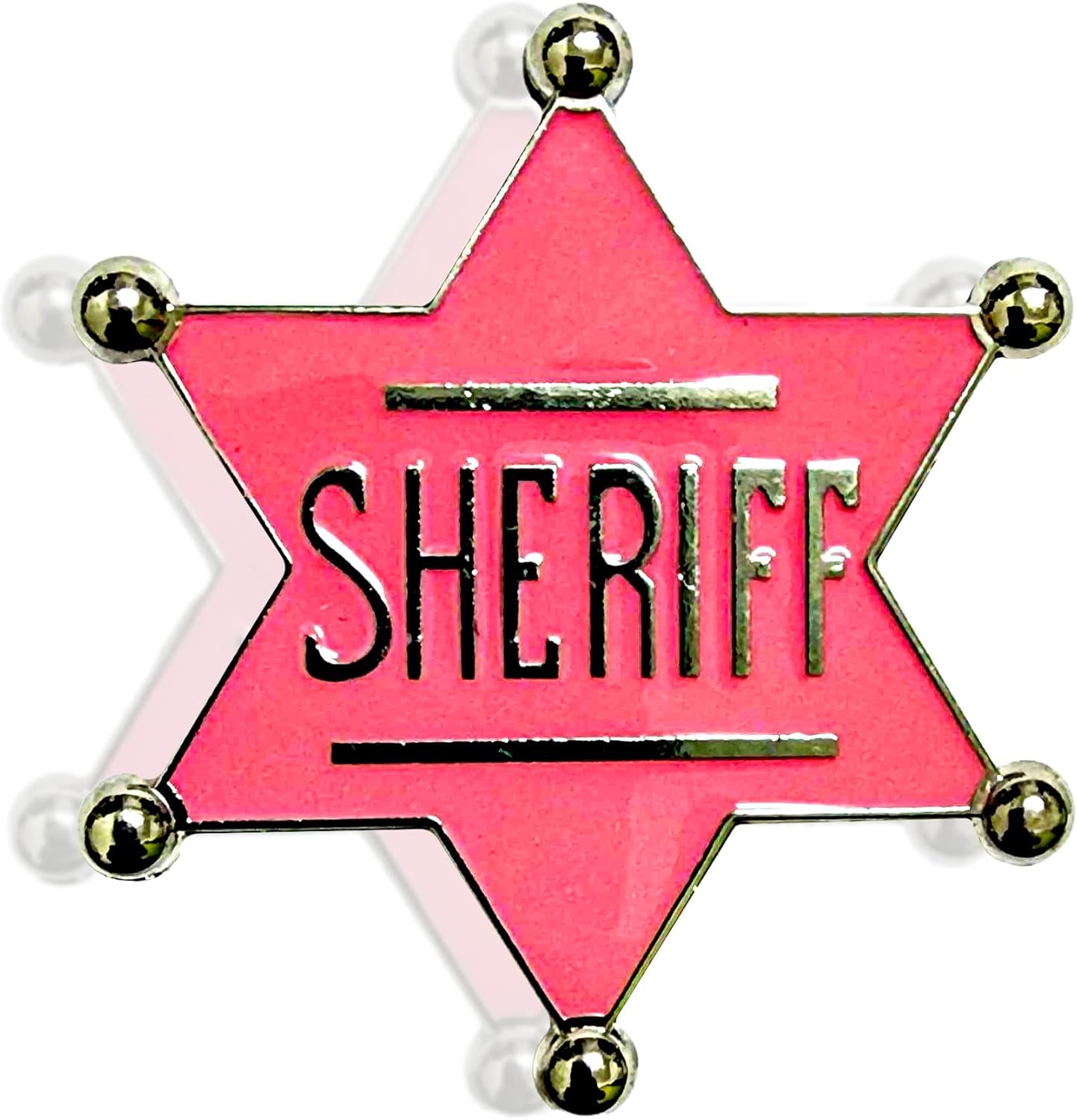 Amazon.com: Pink Sheriff Badge | Pink Police Badge | Pink Cowgirl ...