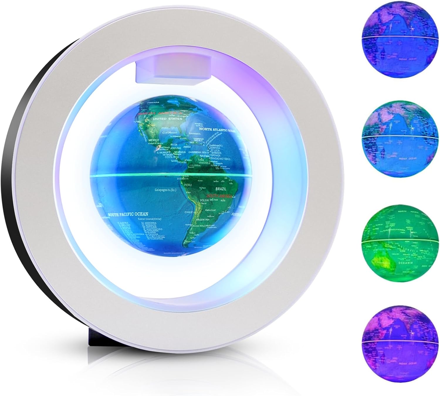 Amazon.com: Ahilzam Magnetic Levitating Globe Floating Globes, O Shape ...