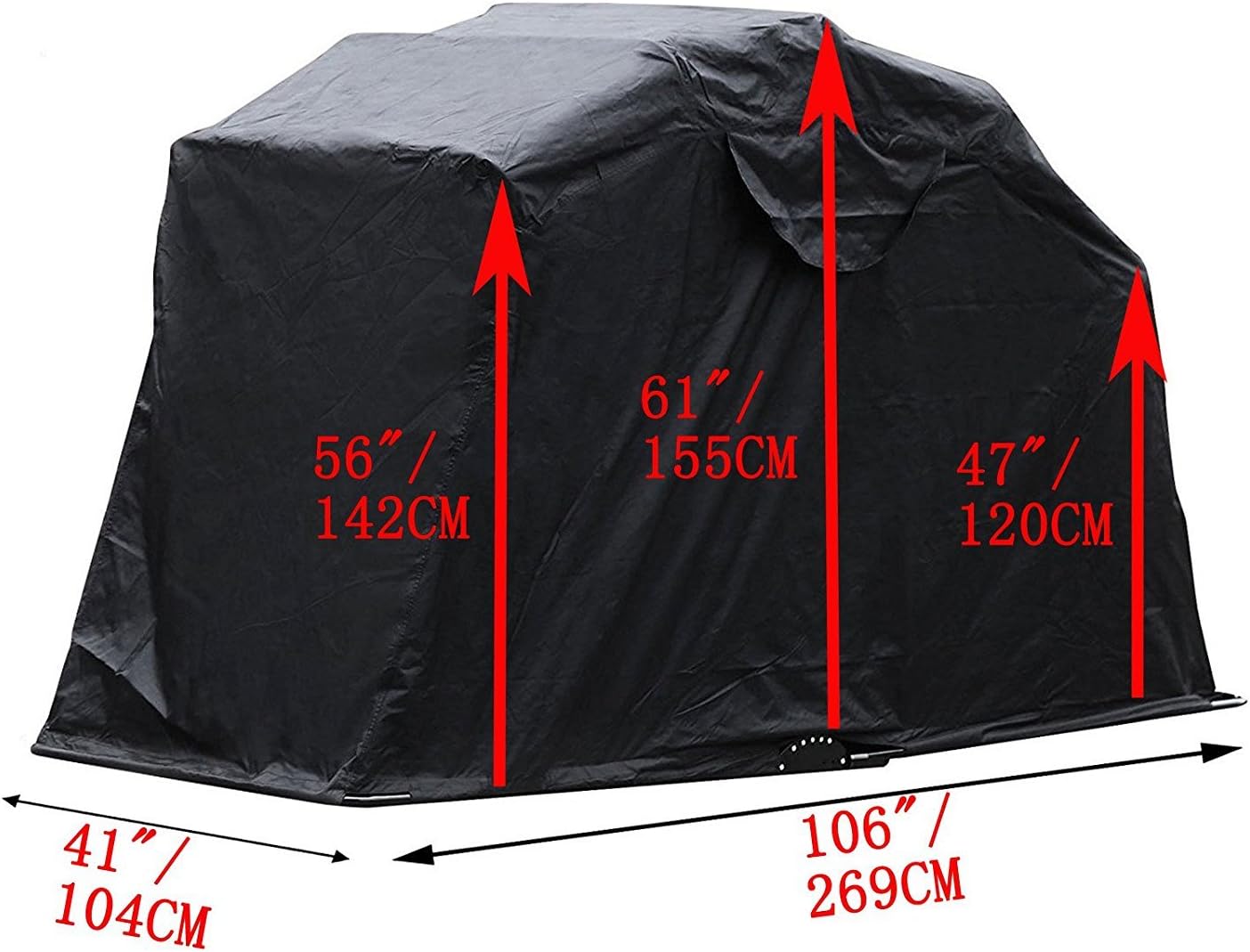 ICover Motorcycle Bike Garage Shelter - 2 sizes, Heavy Duty 600D Oxford ...