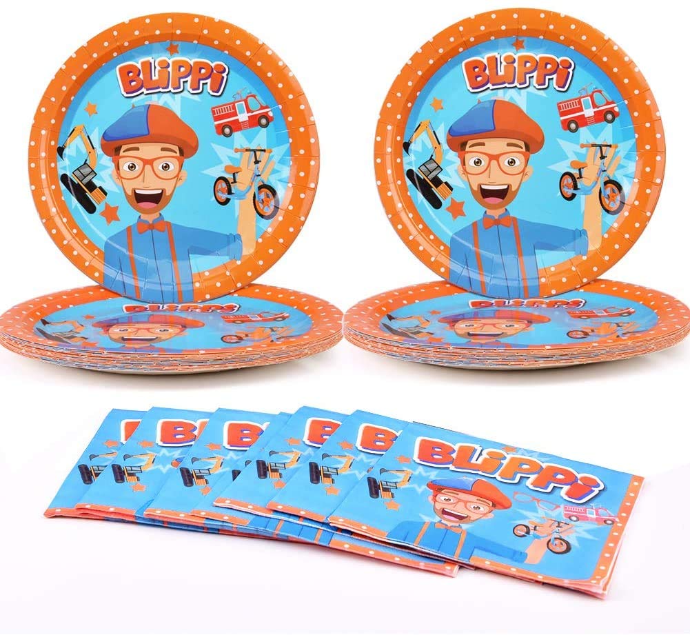 JIMAO Blippi Birthday Party Supplies Blippi Party Supplies Birthday ...