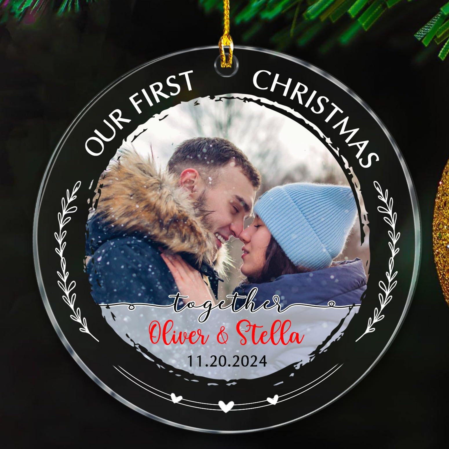 Amazon.com: Personalized Our First Christmas Together Ornament 2024 ...