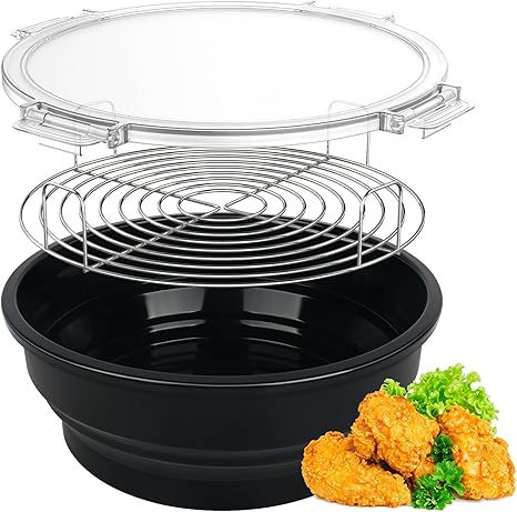 Amazon.com: nasominako Batter Bowl with Lid - Collapsible Breader ...