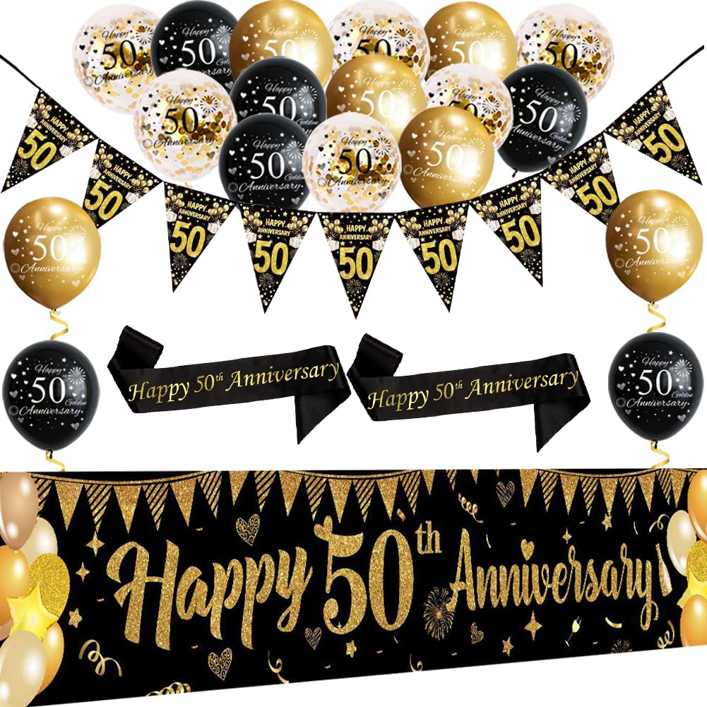 Snapklik.com : 50th Anniversary Decorations Kit- Happy 50th Anniversary ...