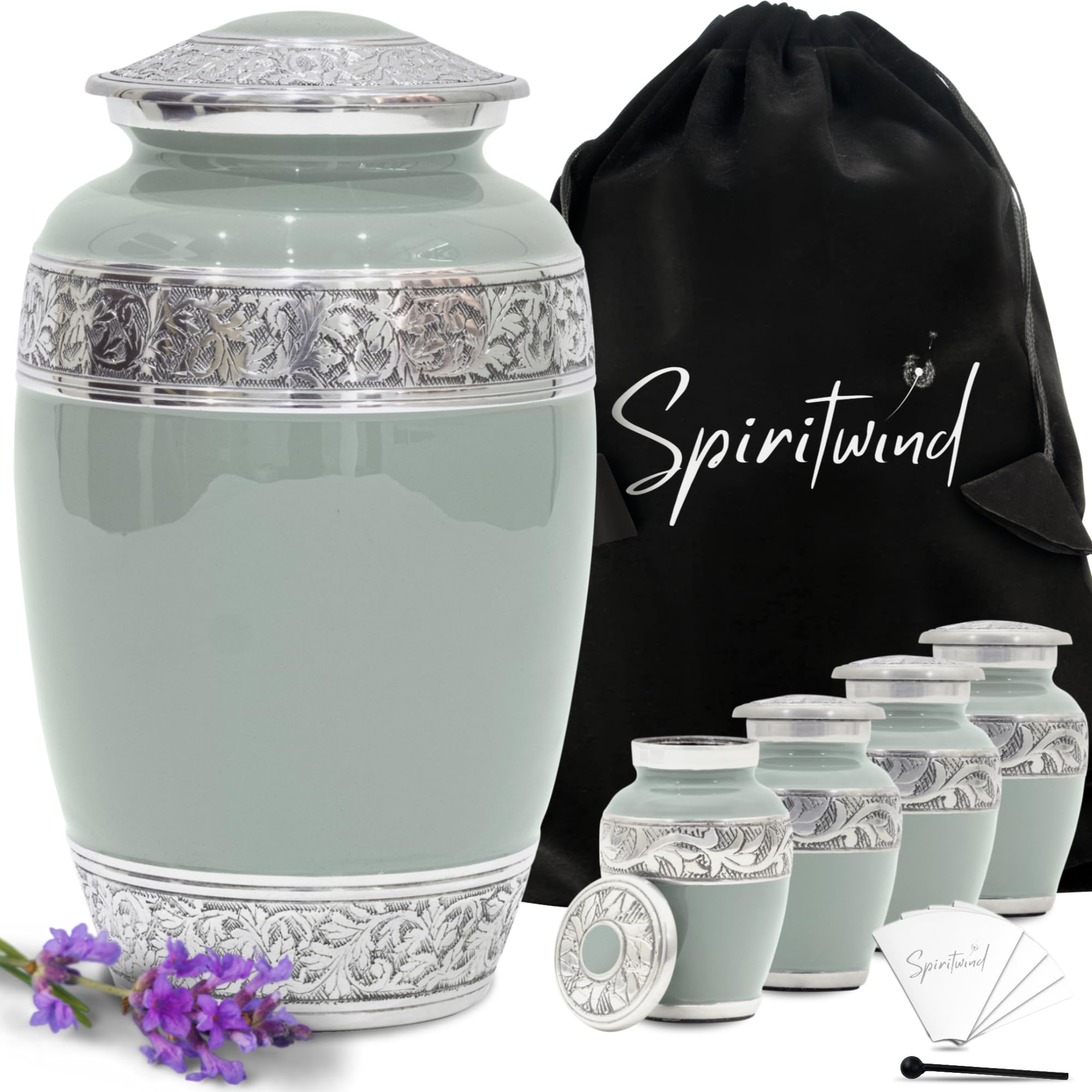 Amazon.com: Spiritwind Cremation Urns for Adult Ashes Keepsake Set ...