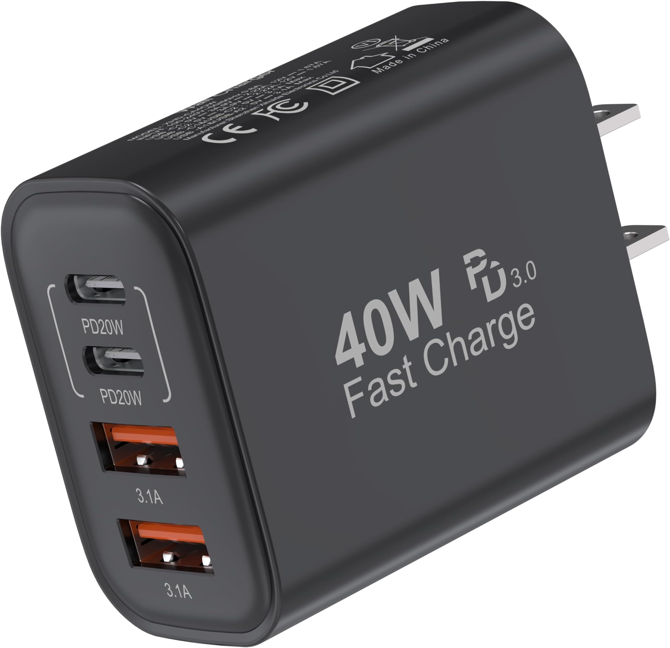 Amazon.com: 55W USB C Charger Block Dual USB C Charger, CARZONJX 4 Port ...