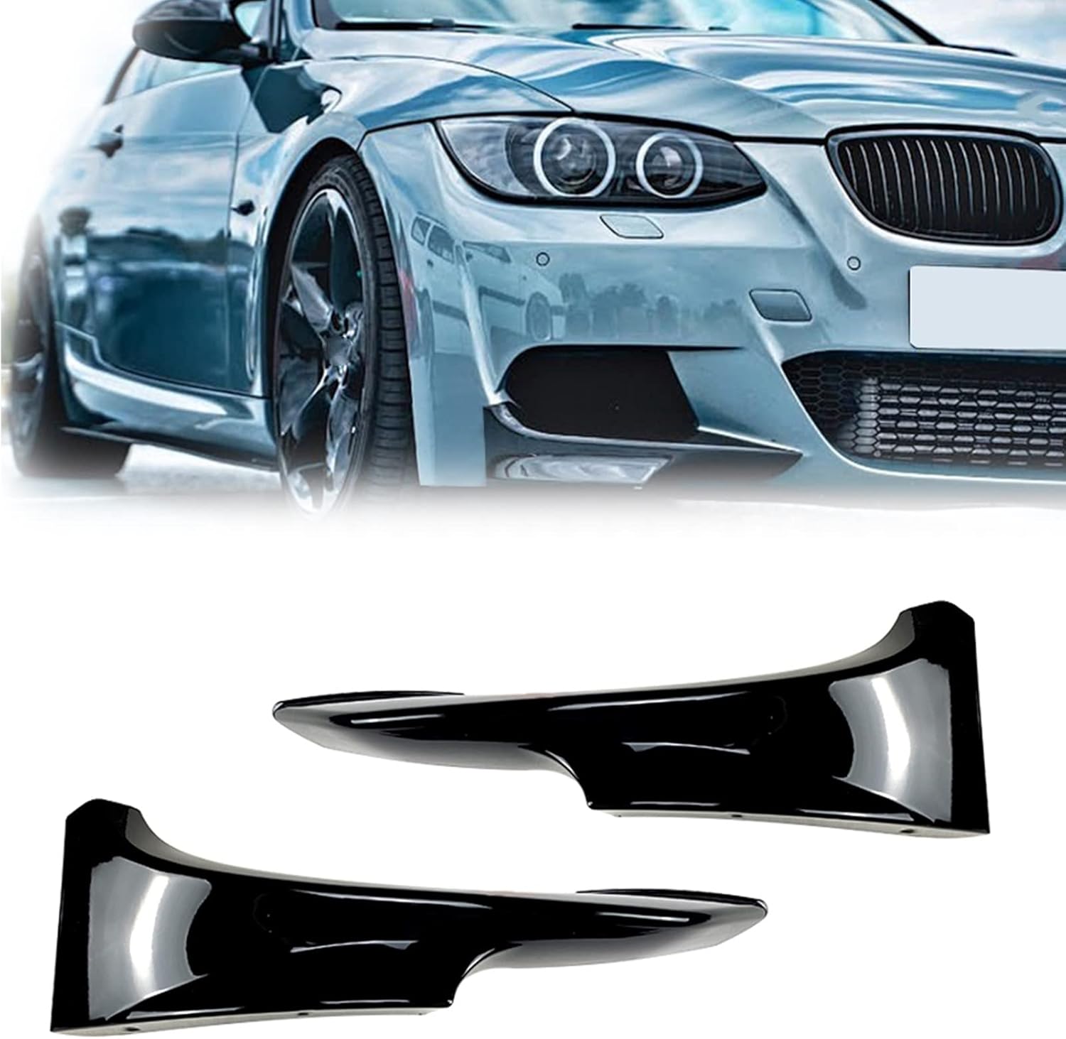Front Bumper Side Splitter Cover Car Lower Air Vent Intake Canards ...
