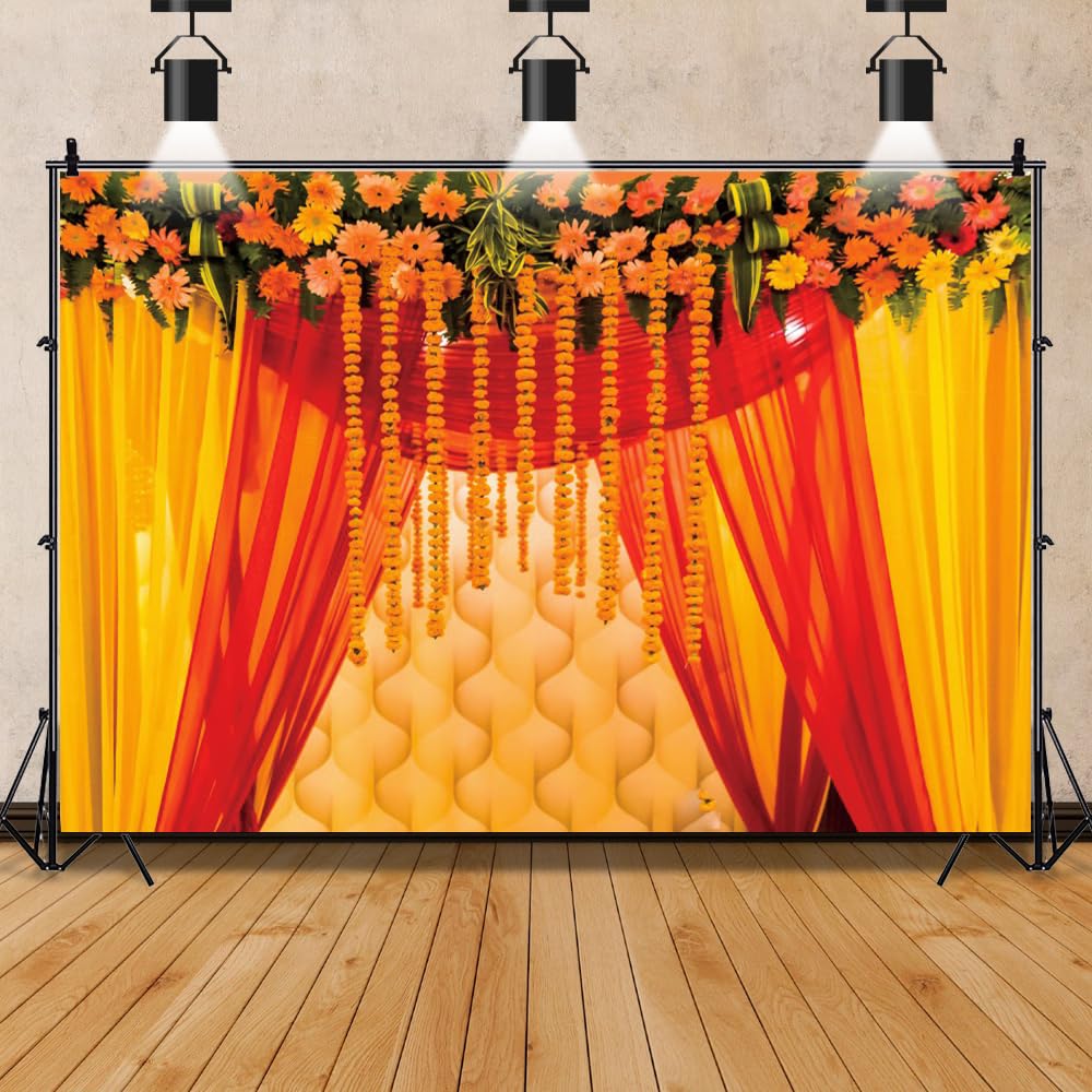 Amazon.com : Leowefowa 10x8ft Vinyl Indian Traditional Backdrop Happy ...