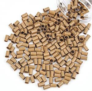 Vlasy 3.4mm Microlink Beads Non-Silicone Copper Tubes Beads Locks Micro ...