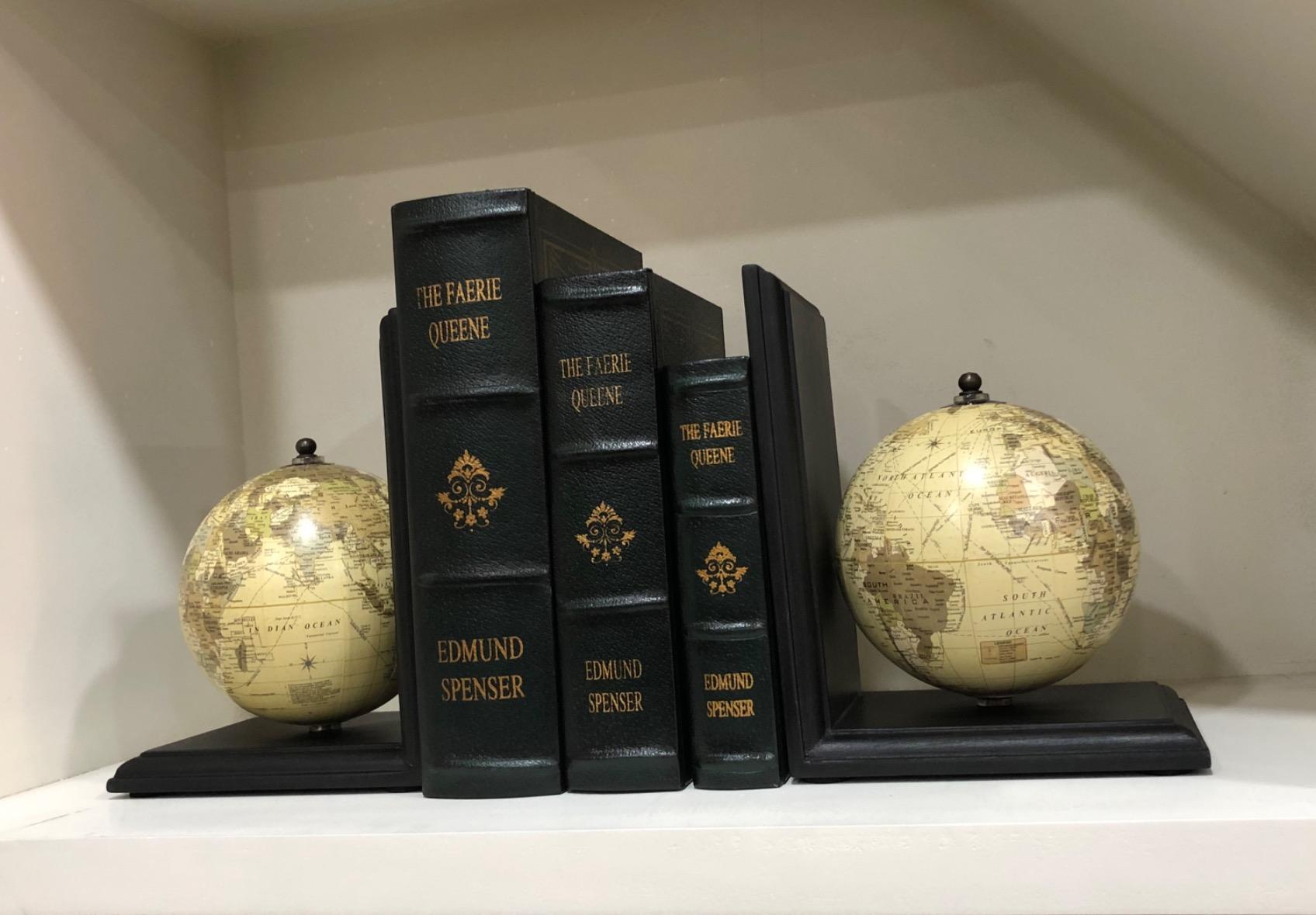 Make in Modern Vintage Globe Bookends for Office, Kitchen, Living Room ...