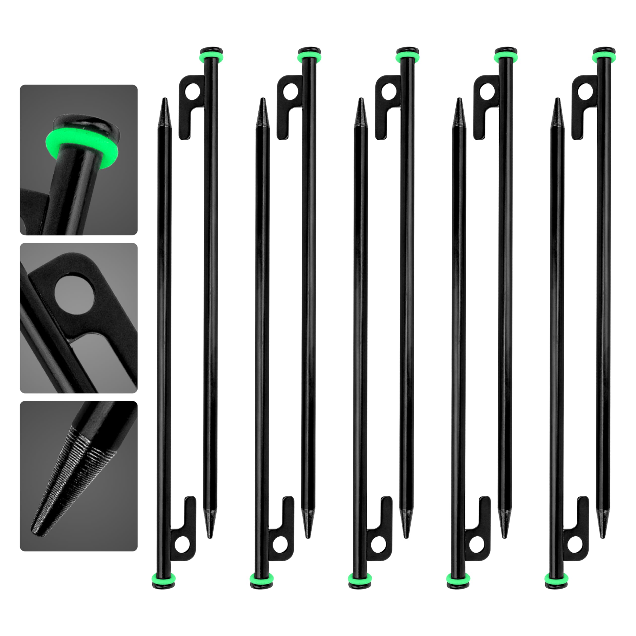 Amazon.com : OJAFA Pack 10 Tent Stakes Heavy Duty Metal, 12-inch ...