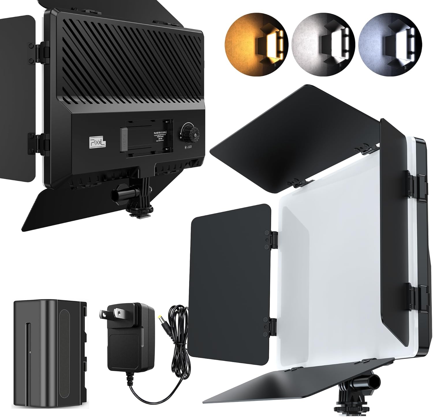 Amazon.com : PIXEL 20W Camera Video Light Photography Lighting Kit Suit ...