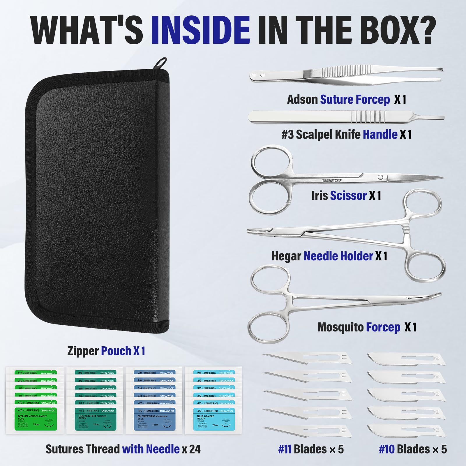 Snapklik.com : 40 Pieces Suture Practice Kit For Medical Students ...