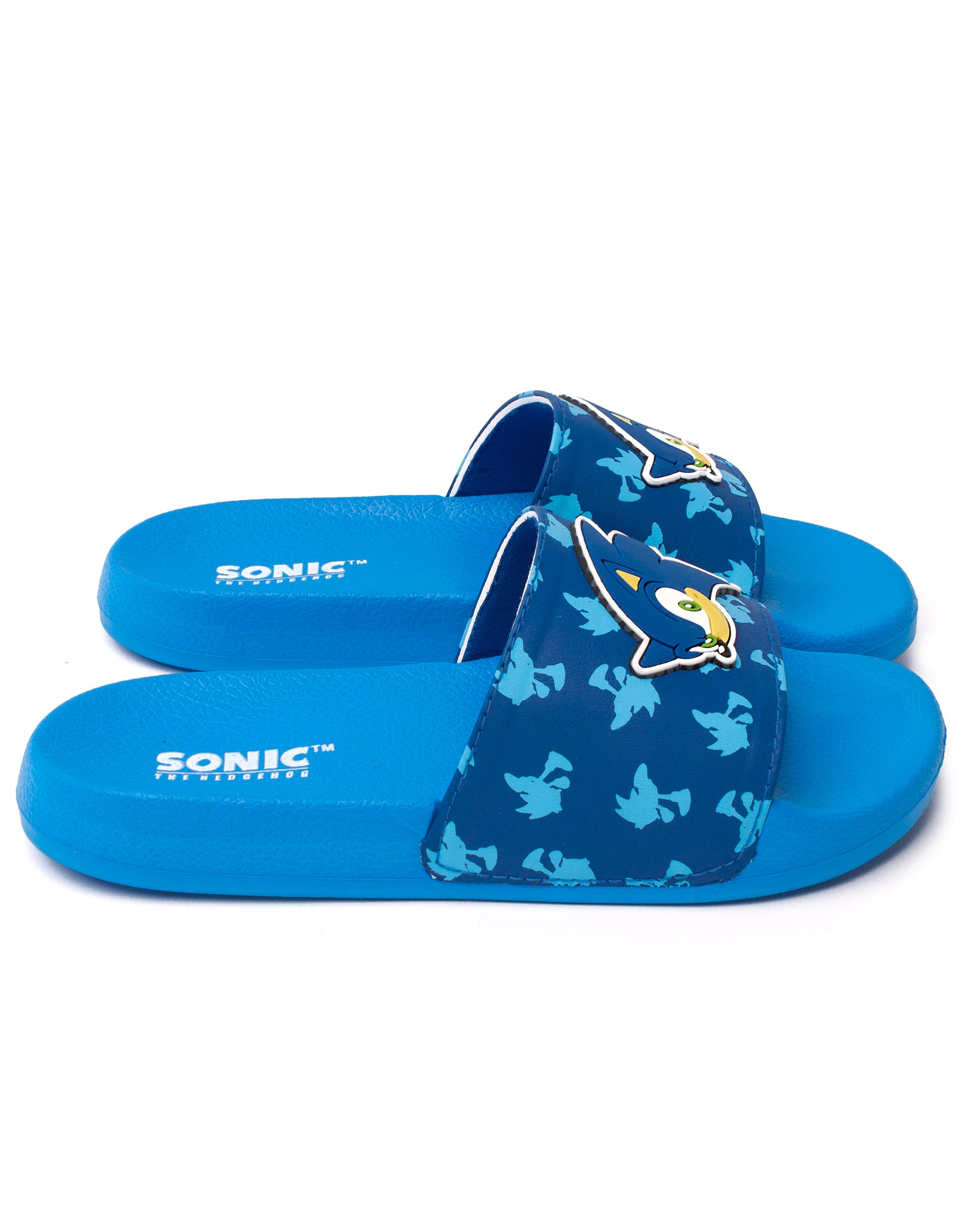 Buy Sonic The Hedgehog Sliders For Boys | Kids Sonic Face Sandals Beach ...
