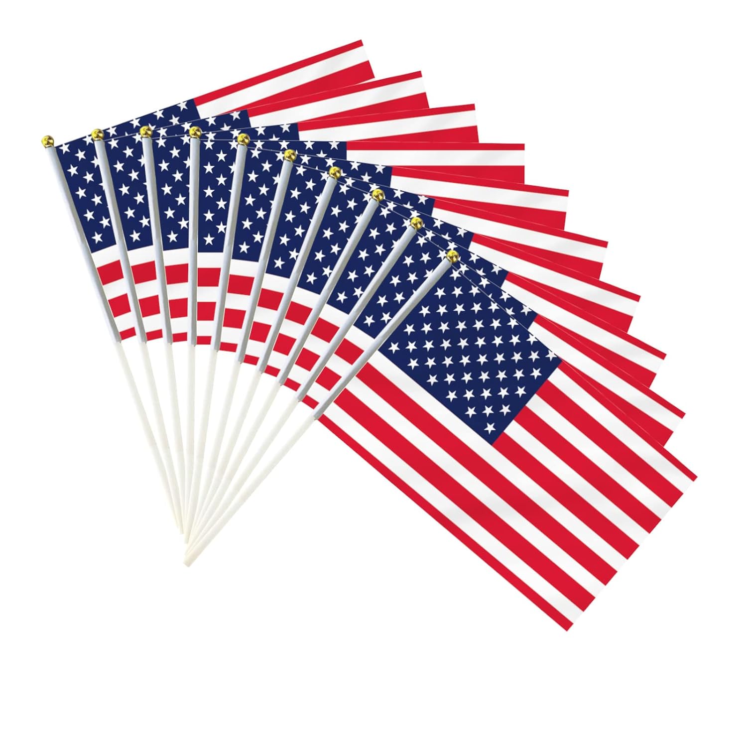 10 PCS American Handheld Flag,8.5×5.5 Inch America Hand Held Flags,USA ...