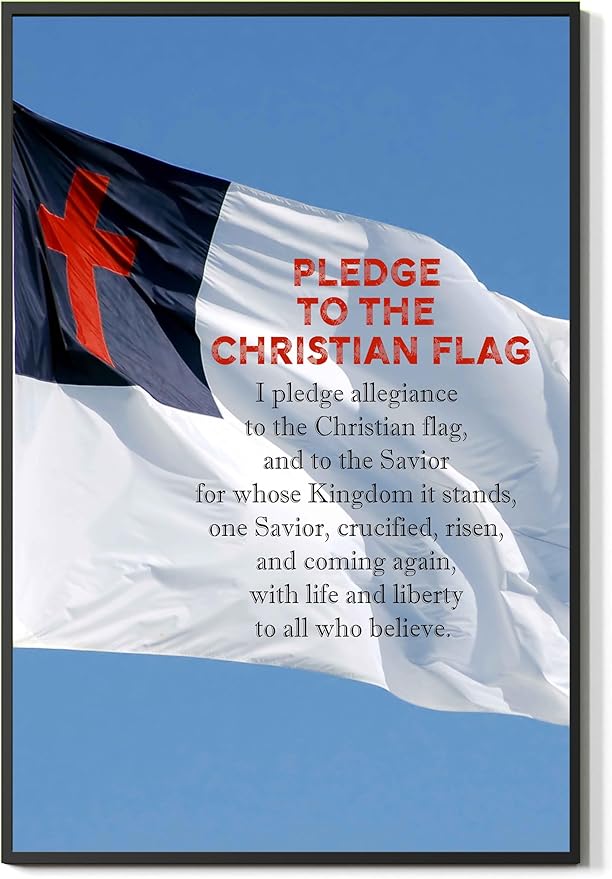 Amazon.com: Pledge to The Christian Flag - I Pledge Allegiance to The ...