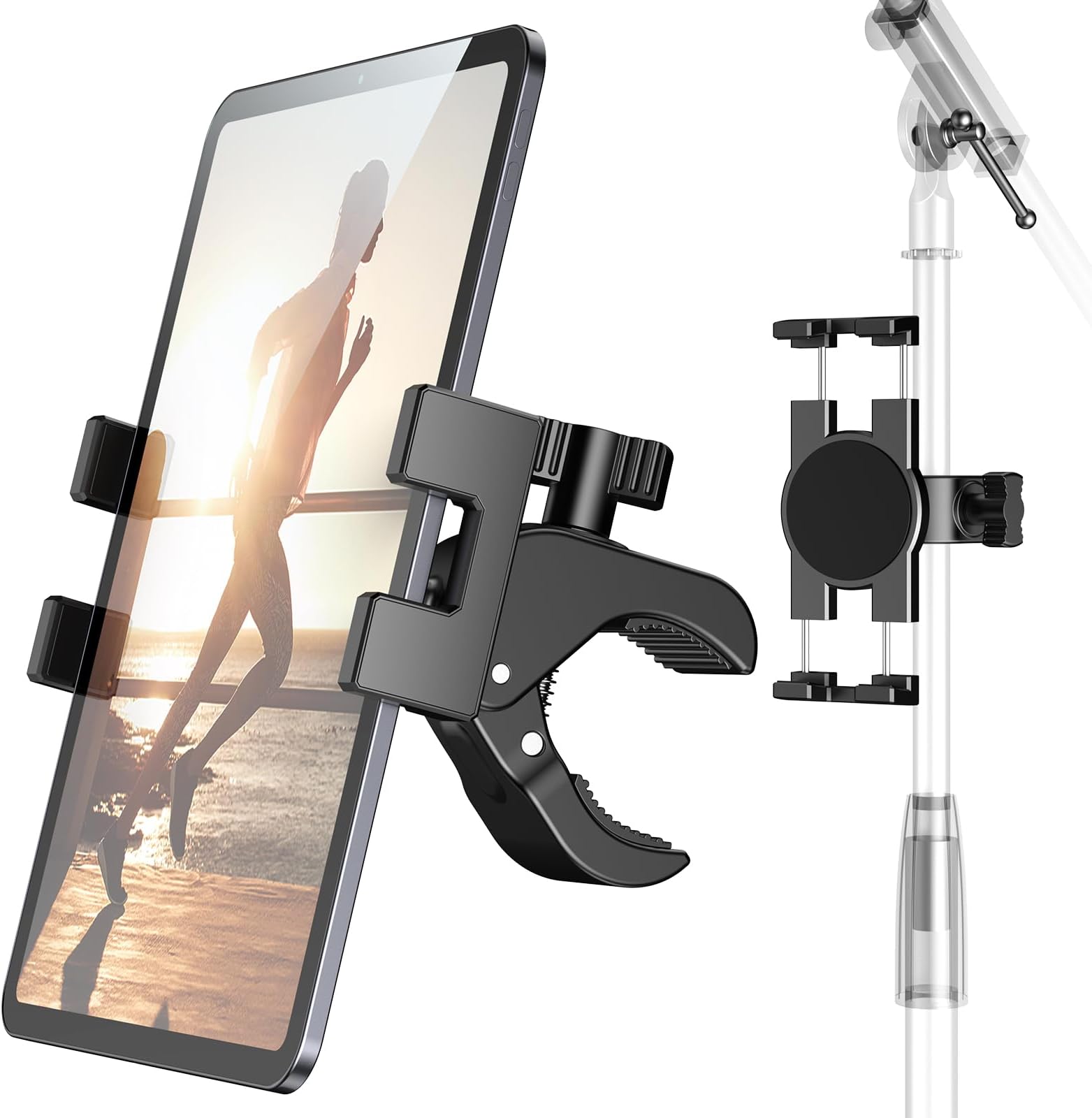 Amazon.com: RomHaus iPad Clamp Mount, Tablet Holder for Treadmill, Mic ...