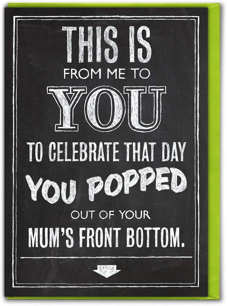 Amazon.com : Mum's Front Bottom Birthday/Greetings Card : Office Products