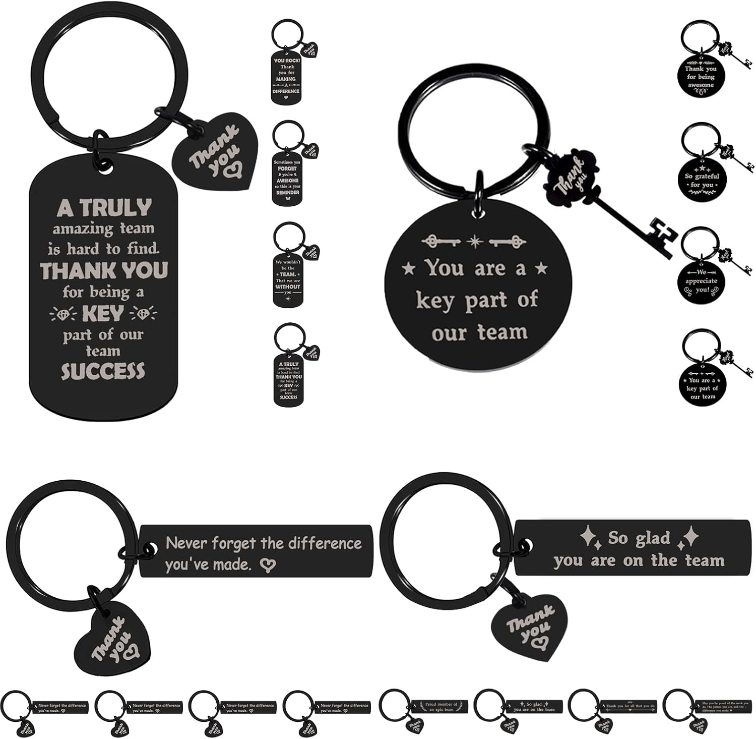 Amazon.com: XIOTOTIEMPO 16 Pcs Thank You Gifts Appreciation Keychain ...