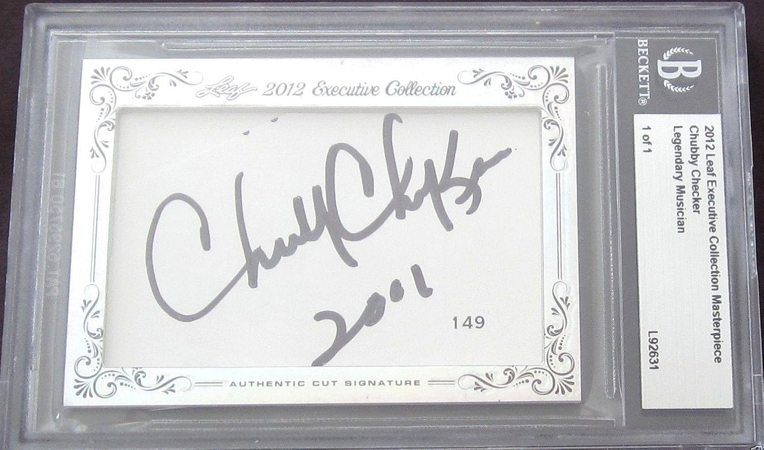 Chubby Checker 2012 Leaf Masterpiece Cut Signature autograph signed ...