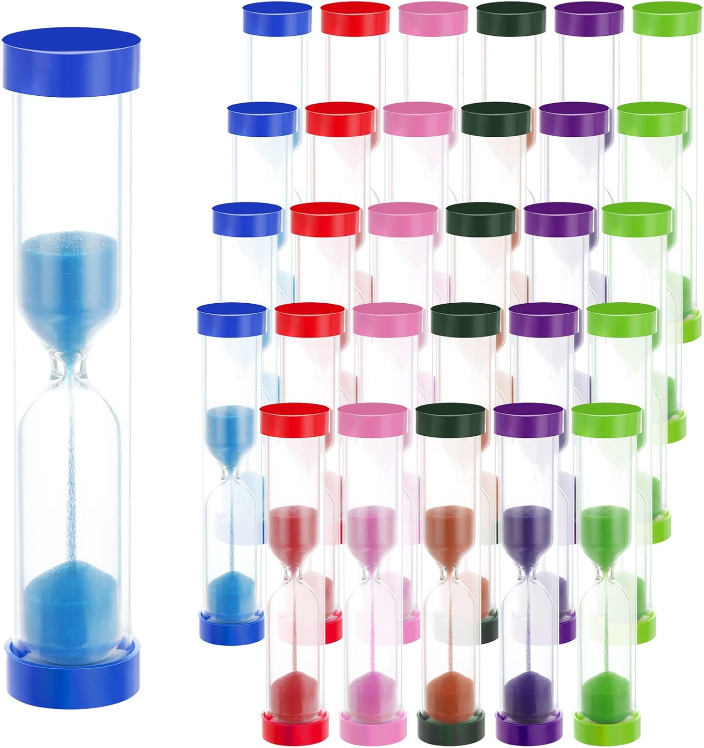 Amazon.com: Fabbay 40 Pack 2 Minute Sand Timer for Kids Colorful ...