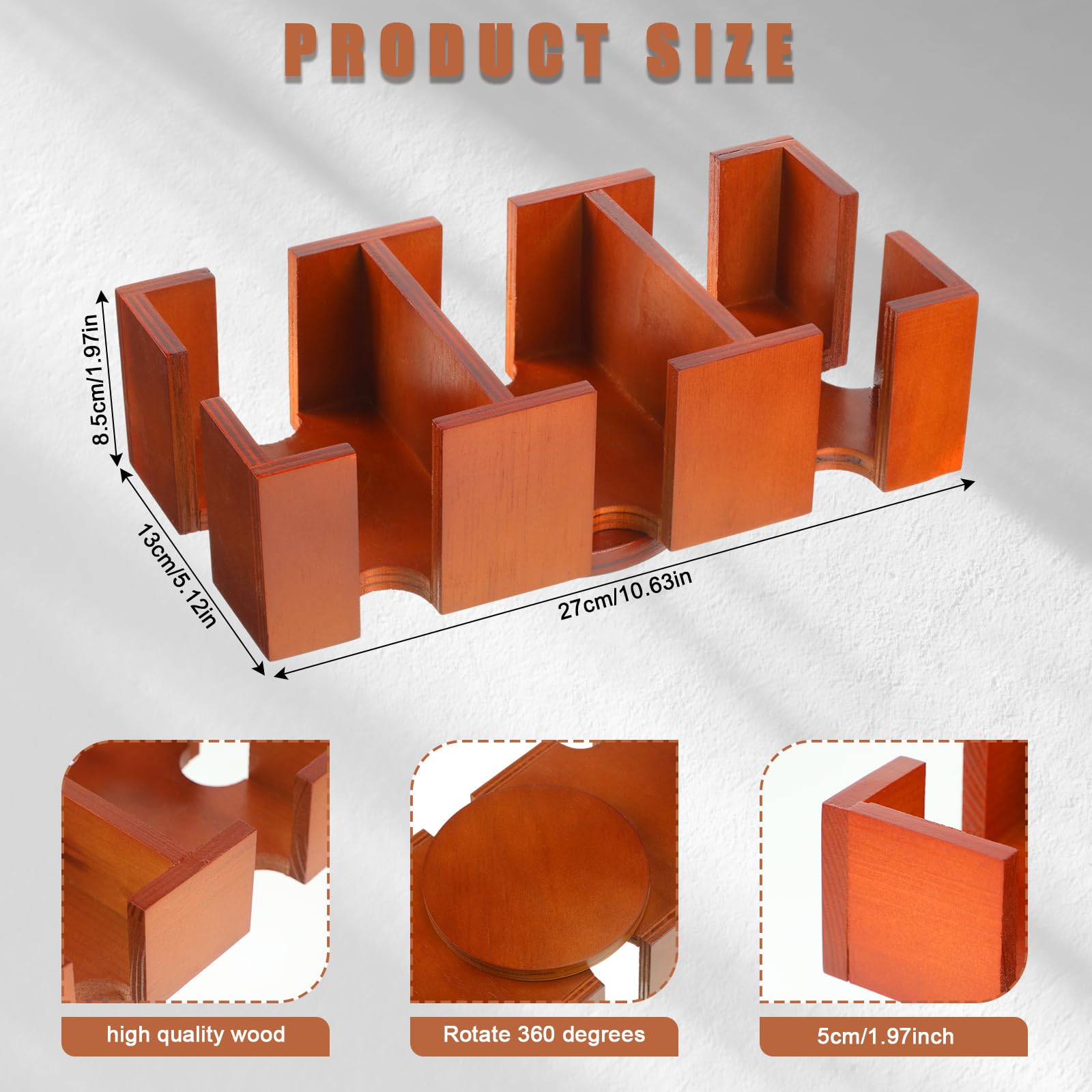 Snapklik.com : Mifoci Playing Wooden Card Tray Canasta Card Holder 6 ...