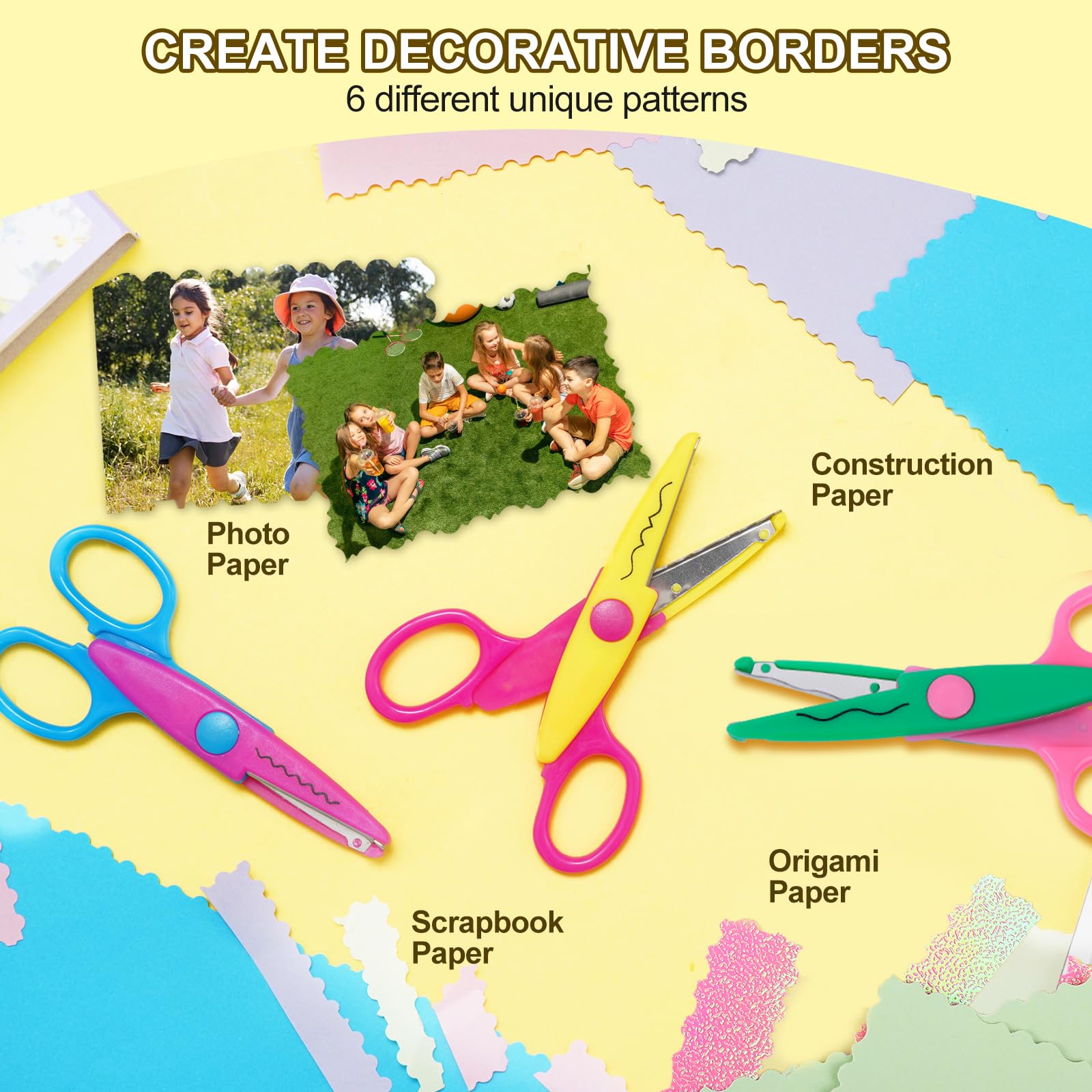 Snapklik.com : UCEC Craft Scissors Decorative Edge, ABS Resin Scrapbook ...