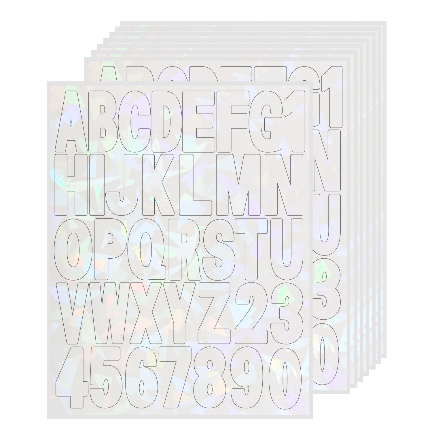 Amazon.com: Starboling Letter Stickers,2 inch 8 Sheets White Alphabet ...