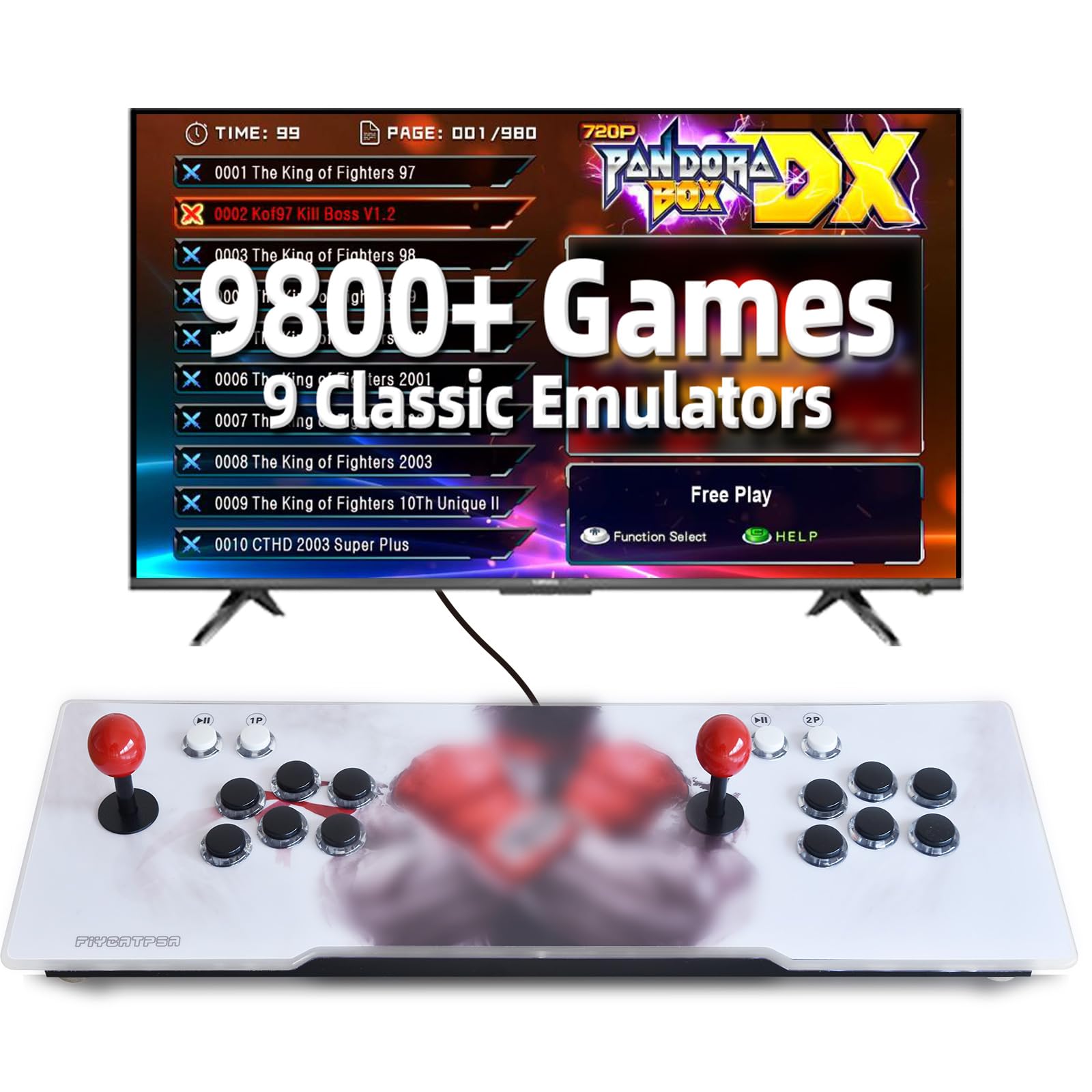 Pandora's Box Home Arcade Game Machine 9800 Retro Game Machine, Support ...