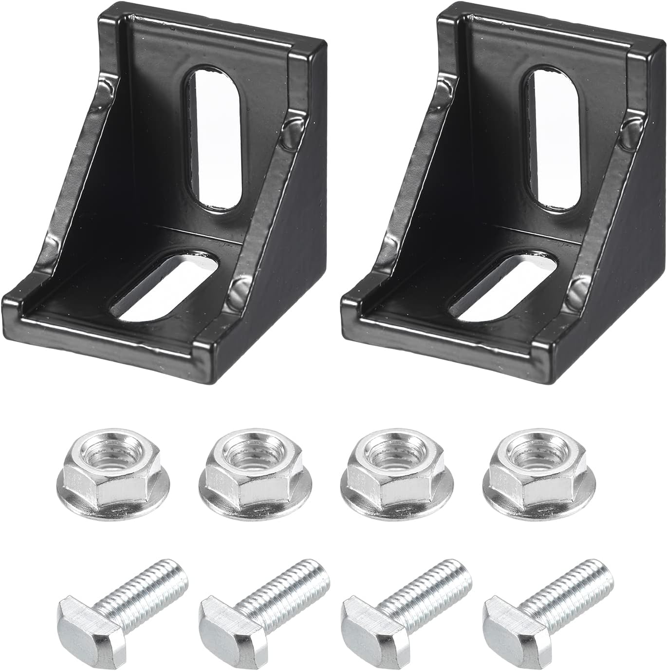 Amazon.com: uxcell 2Set Inside Corner Bracket Gusset Kits, 38x38x35mm ...