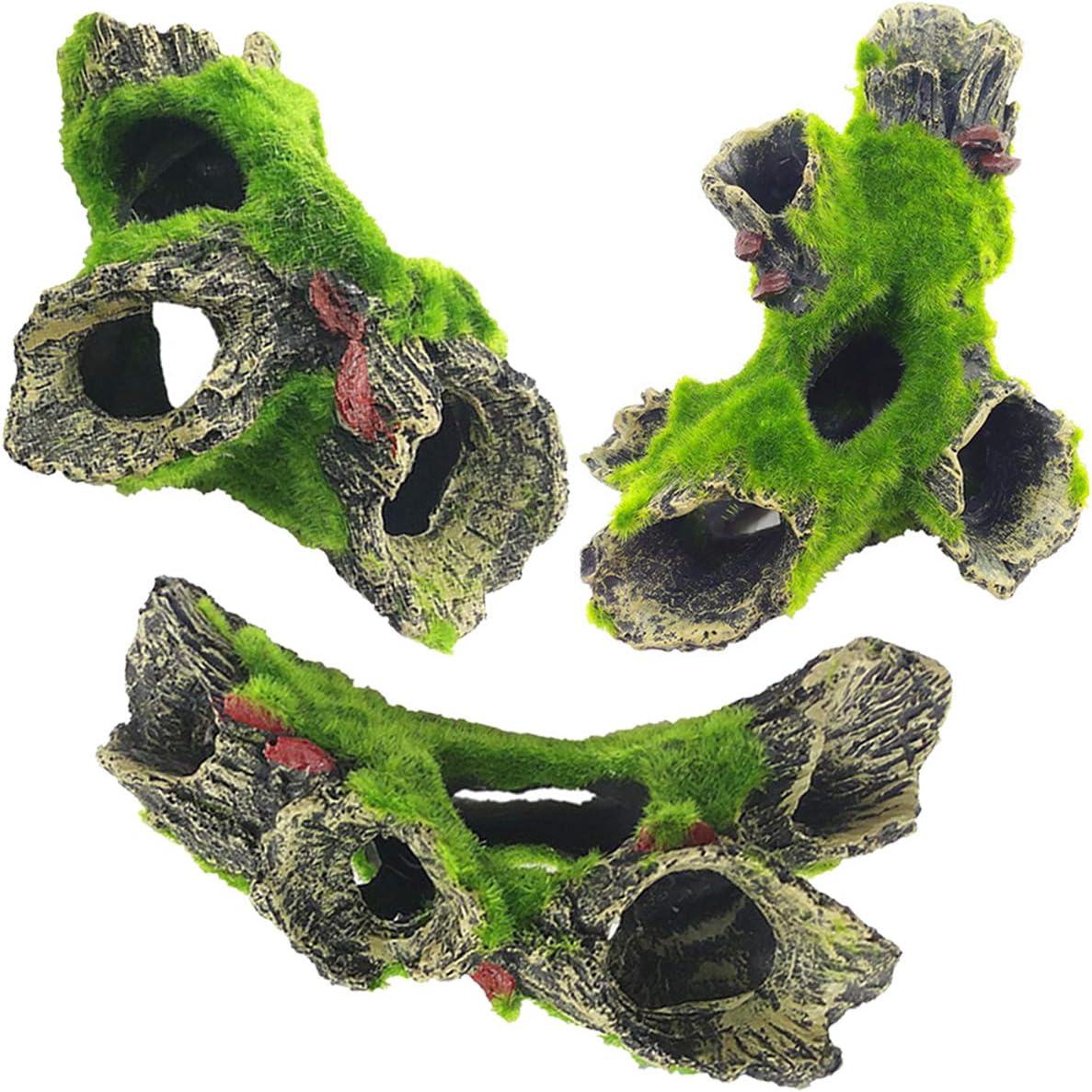 Yueser Aquarium Tree Decoration, 2 Pcs Resin Cave Fish Tank Decoration ...