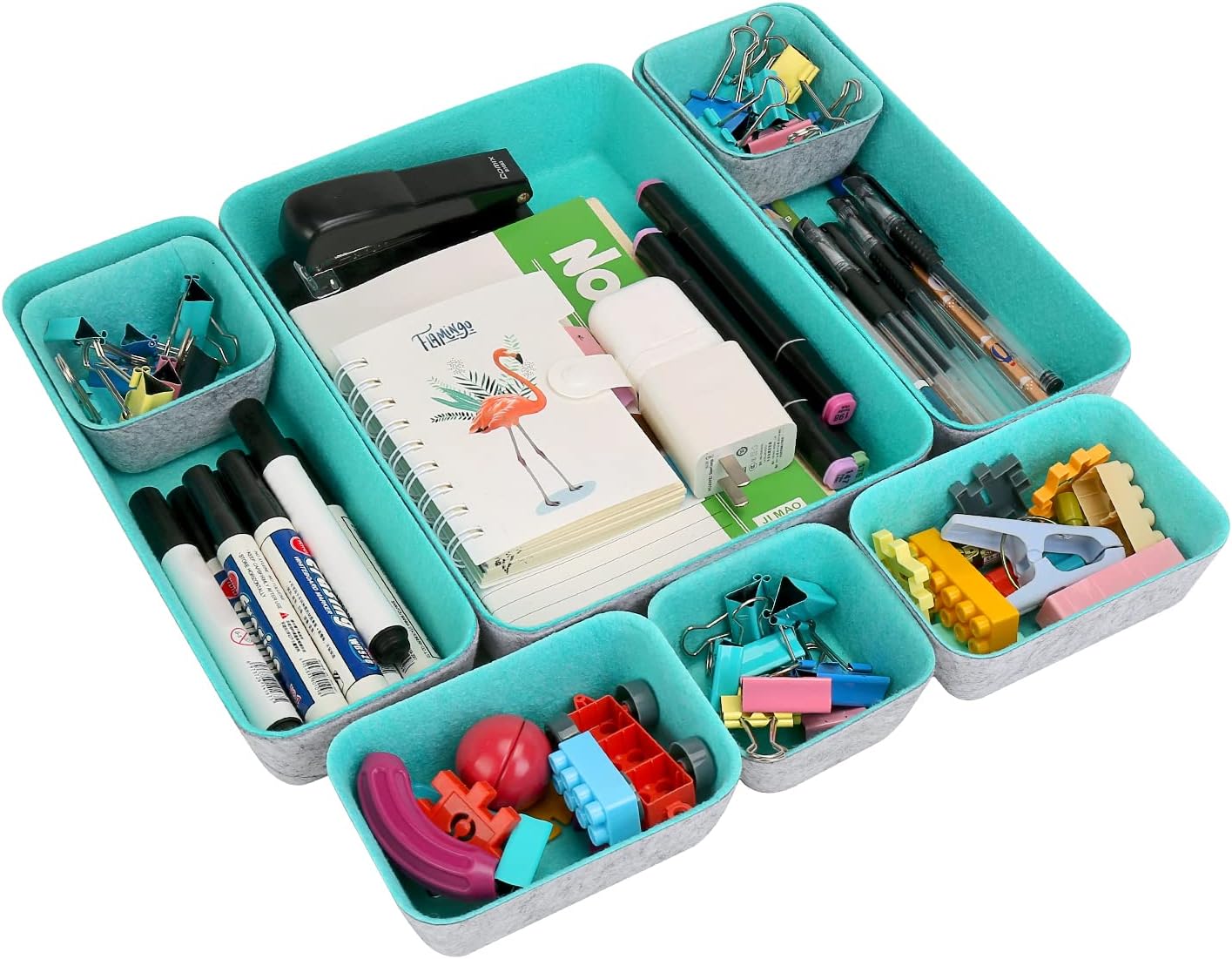 Amazon.com: Carperipher 8 Pack Felt Drawer Organizer Tray, Desk Drawer ...