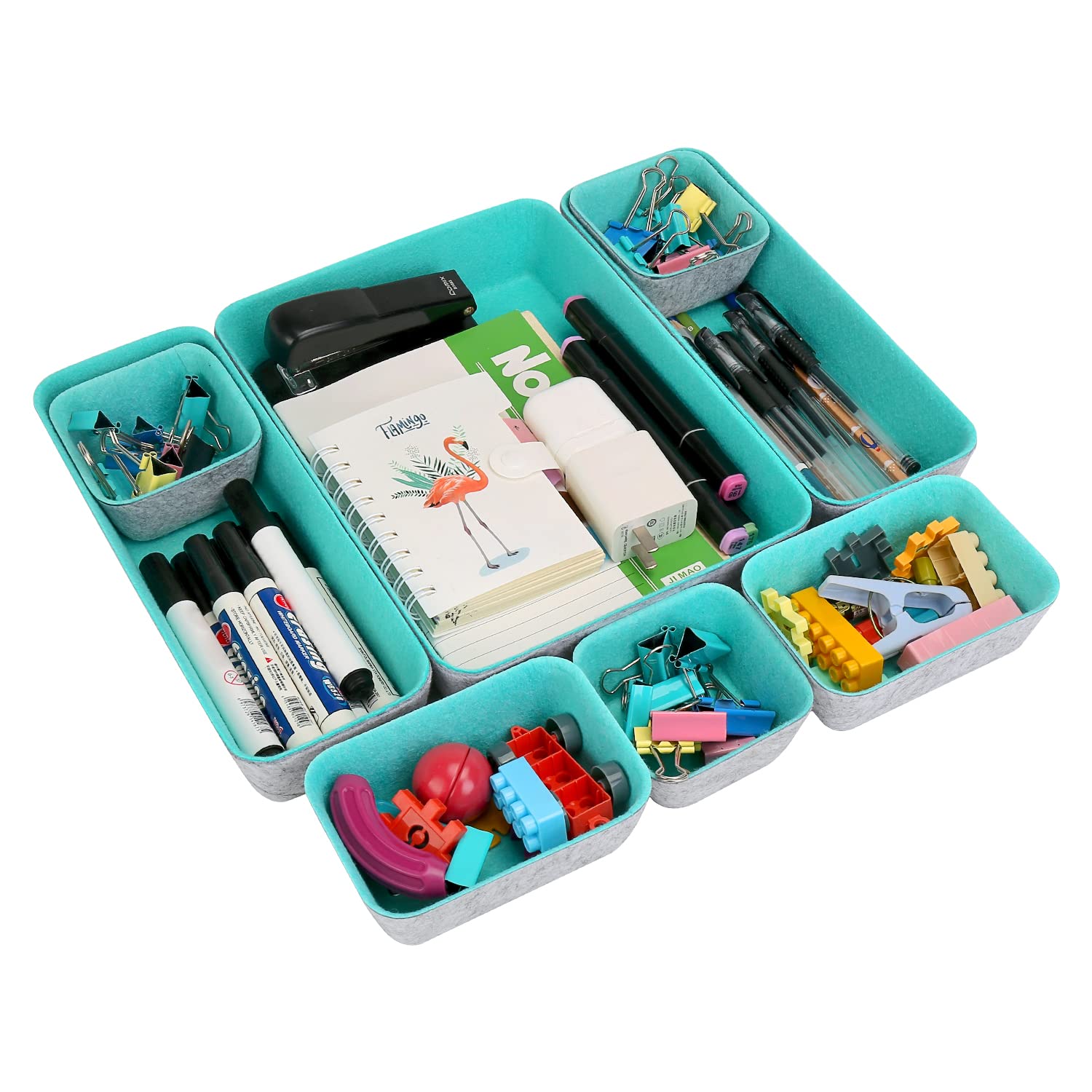 Amazon.com: Carperipher 8 Pack Felt Drawer Organizer Tray, Desk Drawer ...