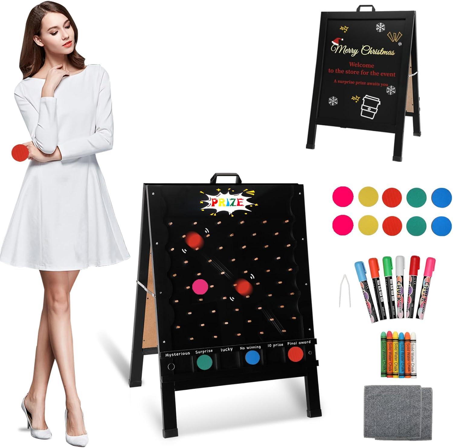 Amazon.com: Yhaofu Plinko Board,21"X30" Foldable Prize Drop Game Board ...