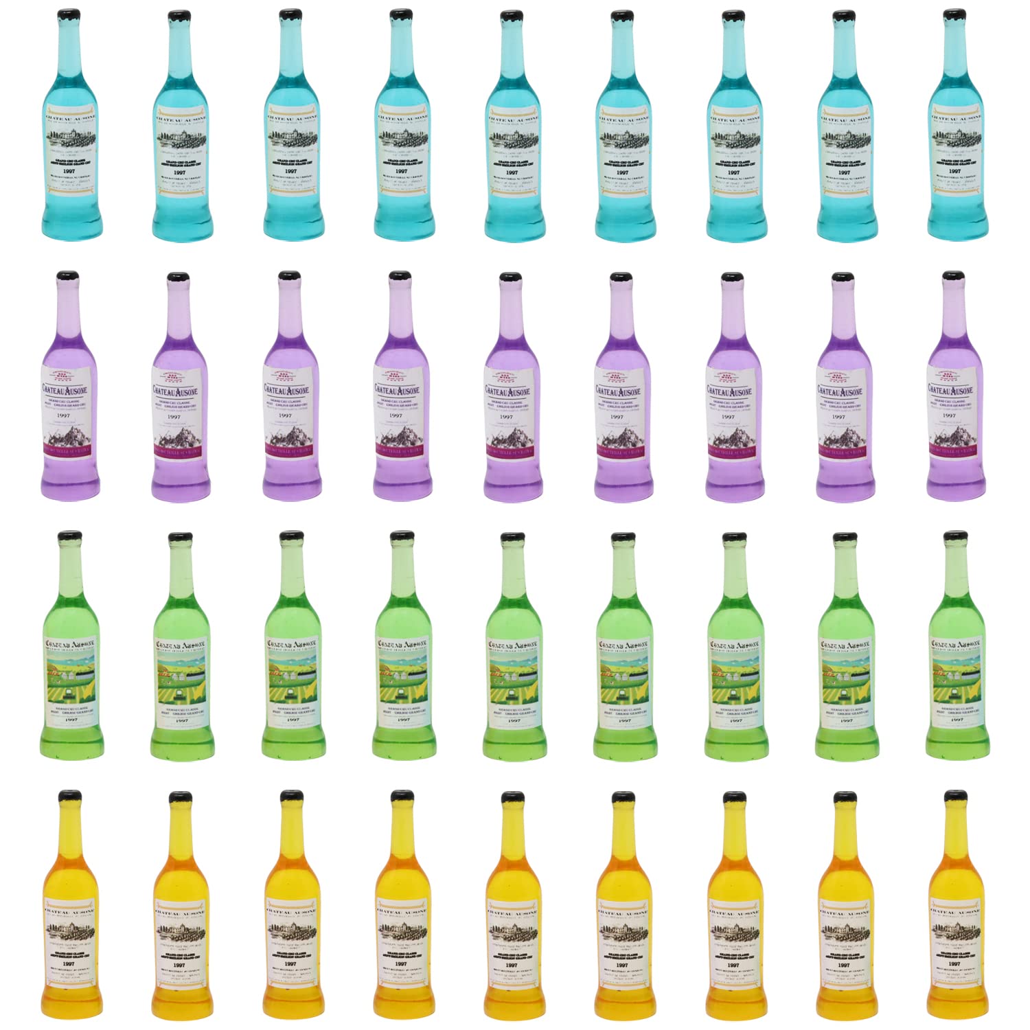 Amazon.com: Honbay 32PCS Resin Miniature Wine Bottles Mini Drink ...