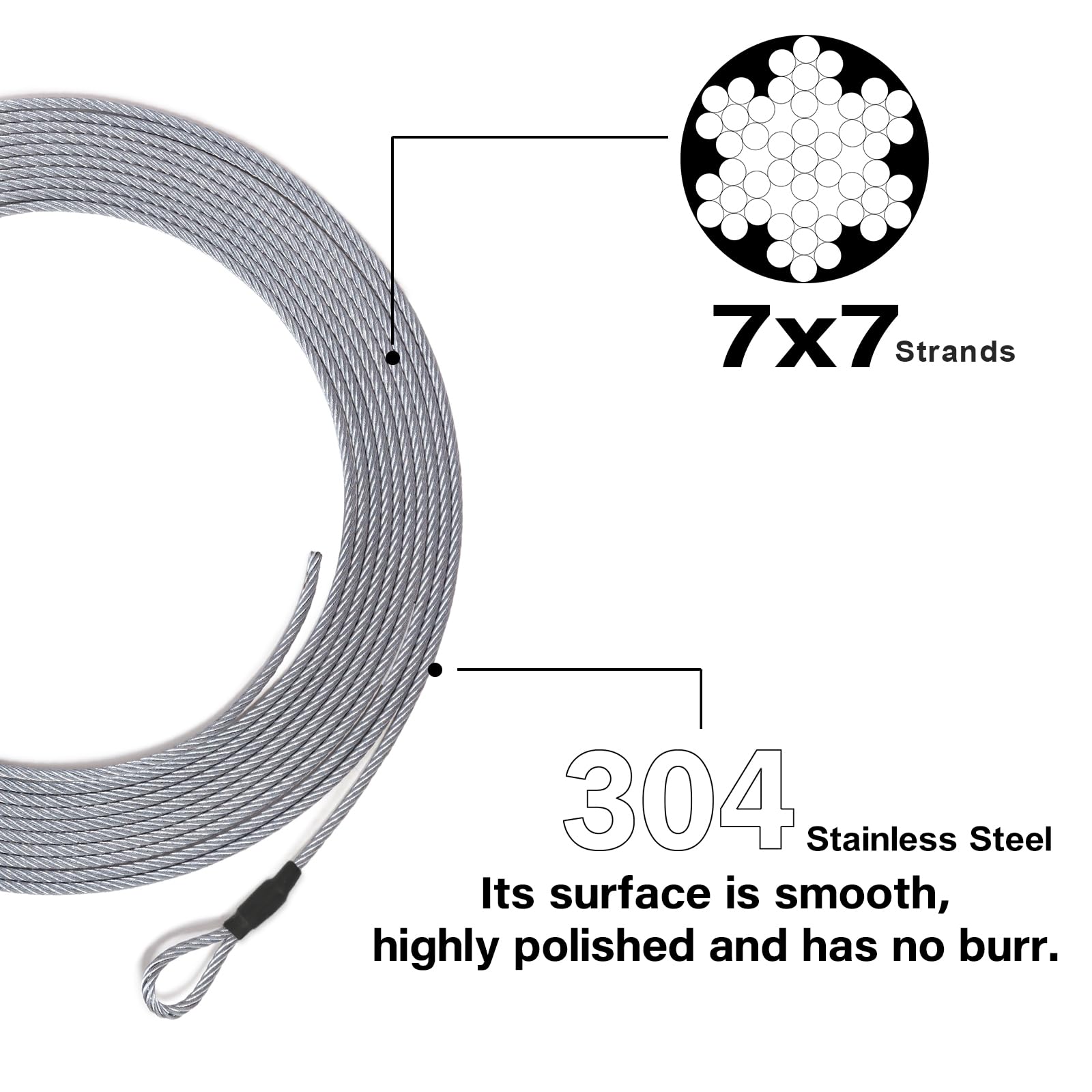 Snapklik.com : LAICCUM Stage Light Safety Cables 1/8", 5 Pack 304 ...
