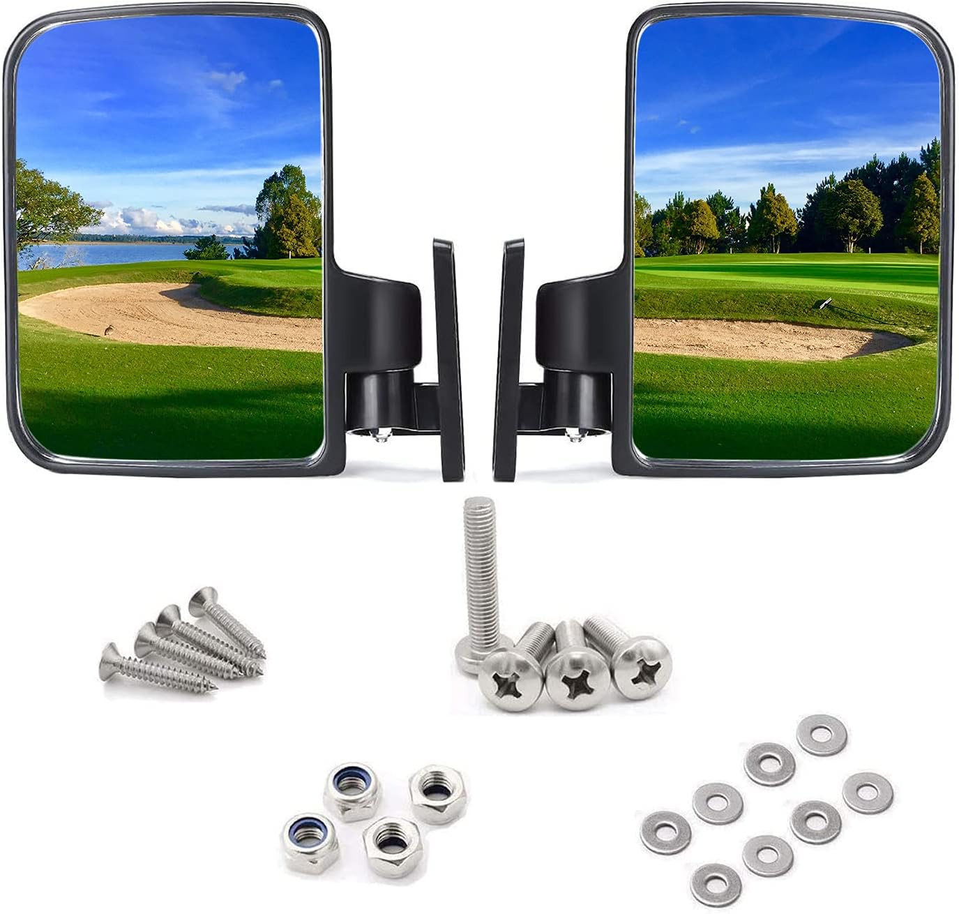 YGOLF Golf Cart Side Mirrors (Black+White) : Amazon.ca: Sports & Outdoors
