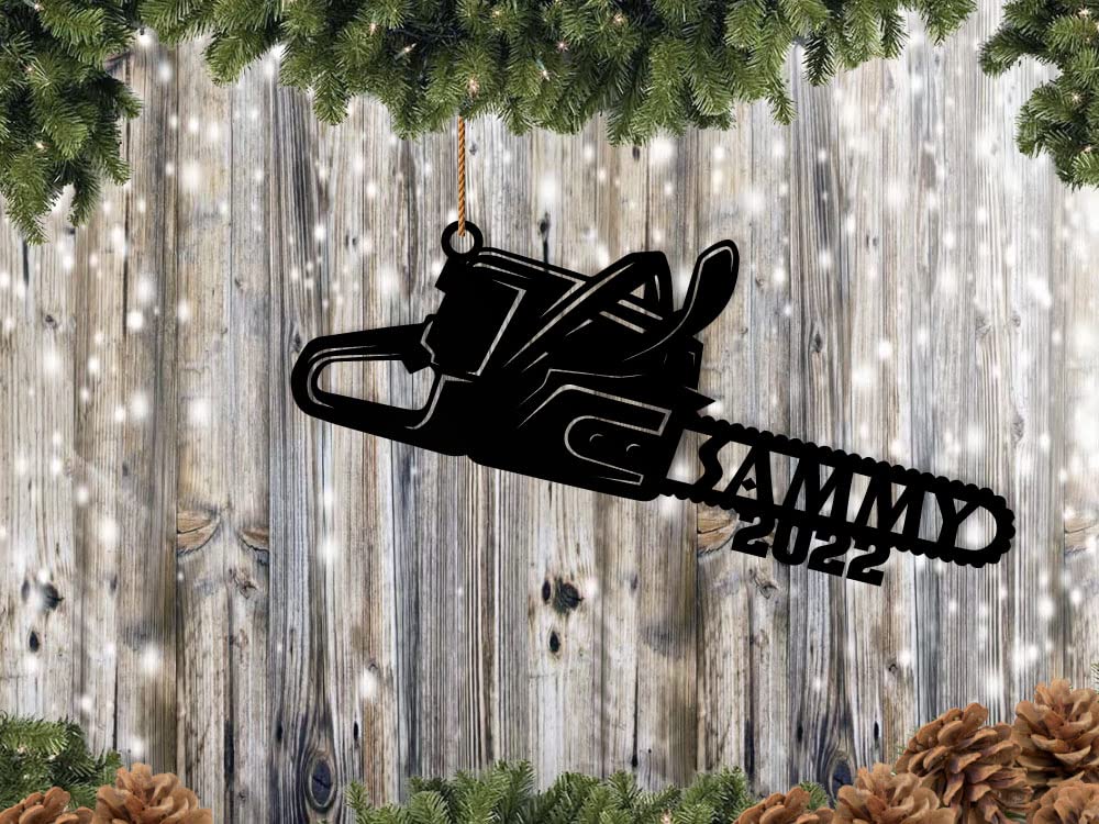 Amazon.com: Personalized Chainsaw Ornament Loggers Arborists Gifts for ...