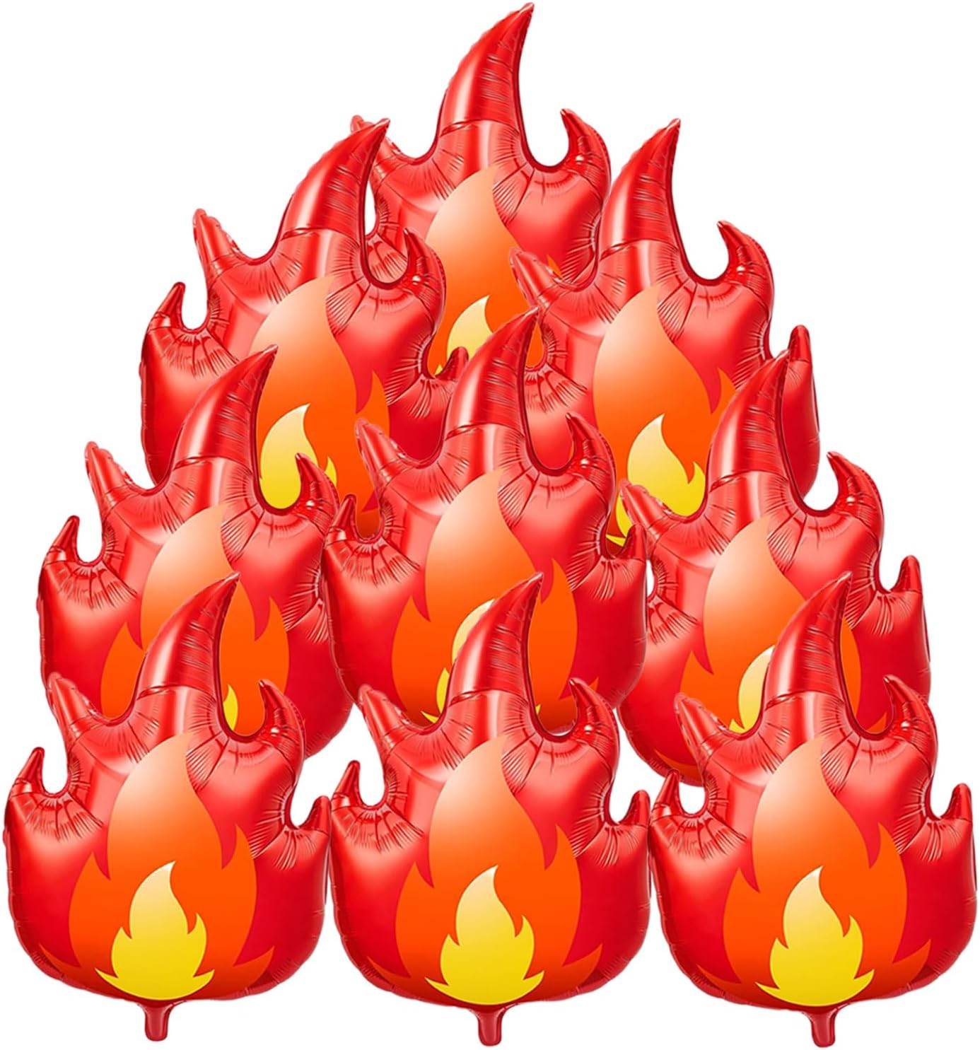 Amazon.com: 9 Pcs Fire Balloons 28 Inch Flame Balloons Decorations, Red ...