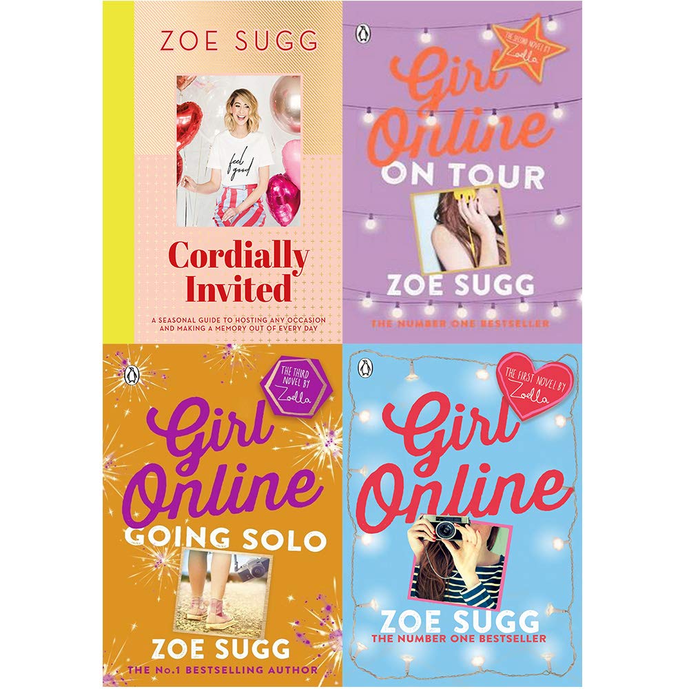 Zoe sugg collection 4 books set (cordially invited [hardcover], girl ...