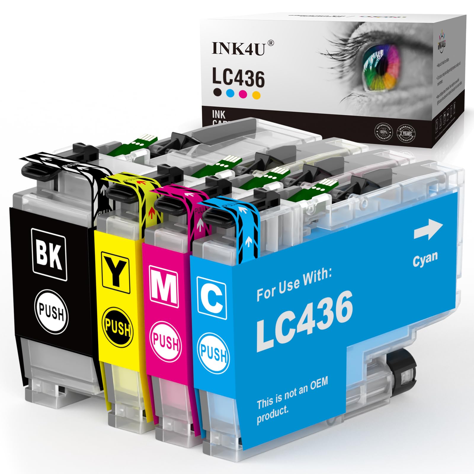 LC436 Ink Cartridges 4 Pack Compatible for Brother LC436 LC436XL ...