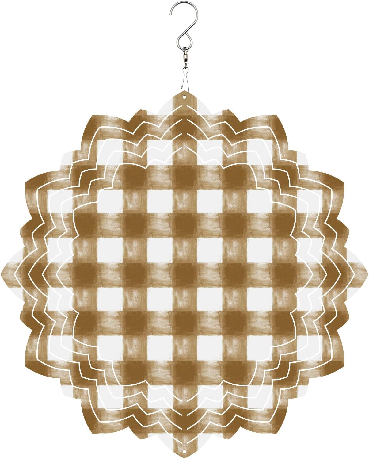 Amazon.com: Hanging Wind Spinners Outdoor Rustic Farmhouse Brown ...