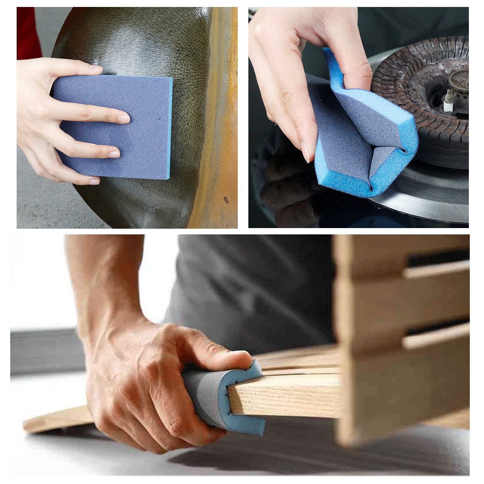 Snapklik.com : 16Pcs 220 Grit Sanding Sponge, Sanding Blocks Washable ...