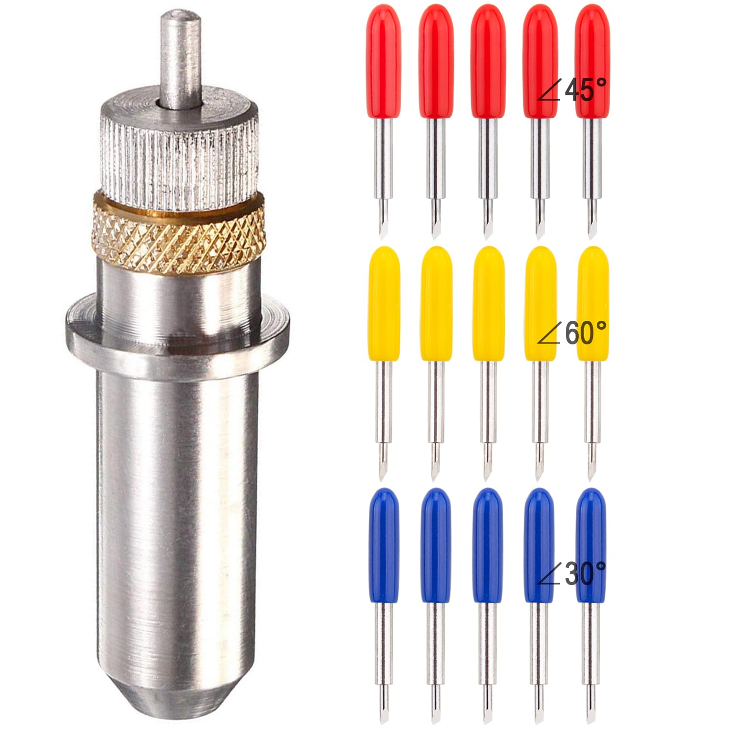 ADVcer 15pcs 30/45 / 60 Degree Vinyl Cutter Blades with Cut Blade ...