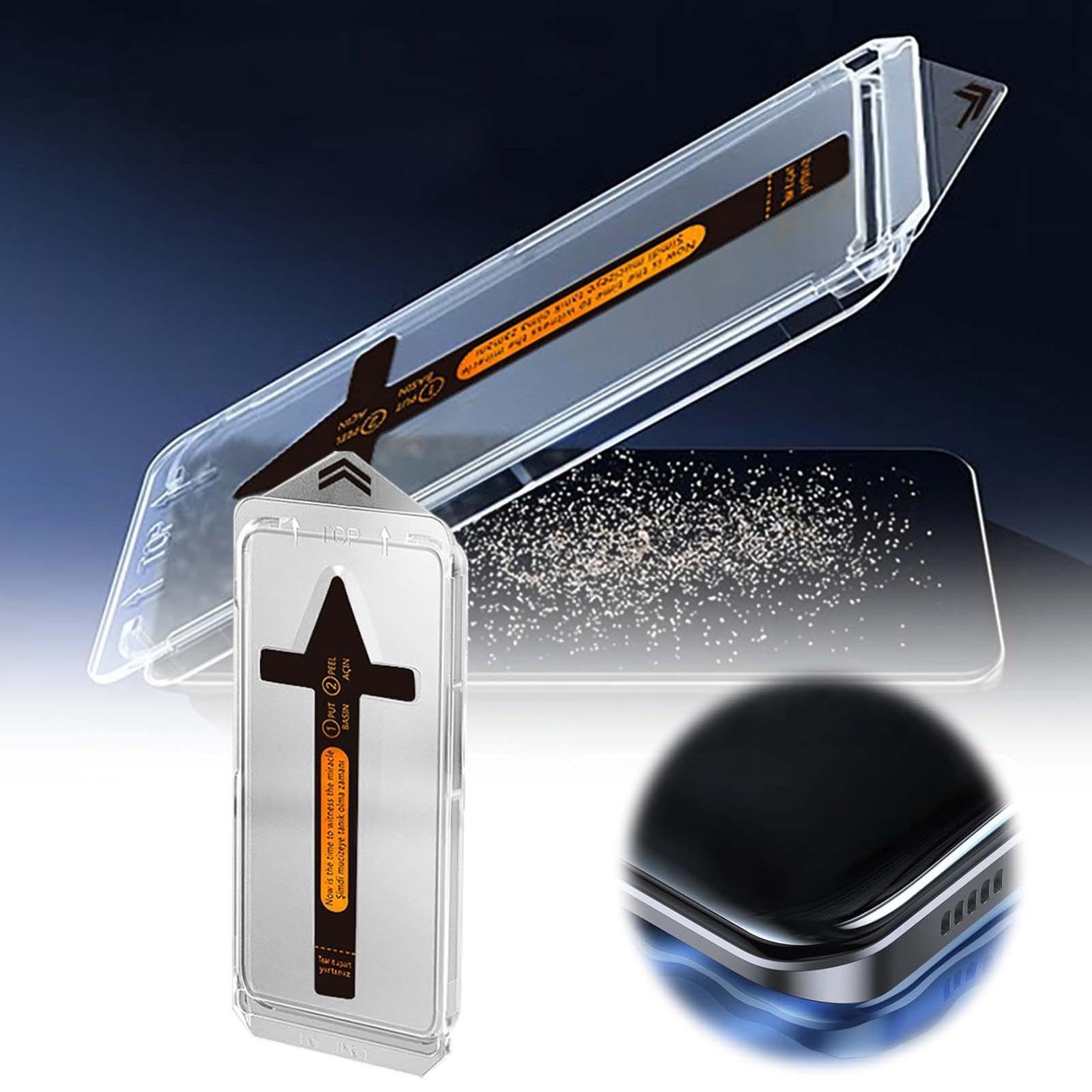 Amazon.com: Waterfall Screen Protector for iPhone 16/15/14/13/12 Plus ...