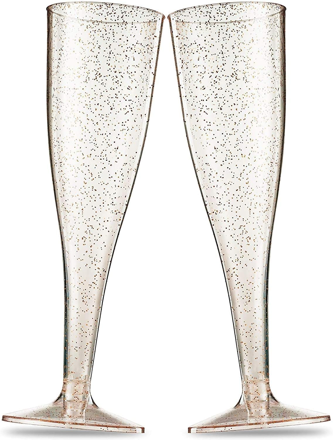 Amazon.com: 100 Plastic Champagne Flutes - Disposable Champagne Flute ...