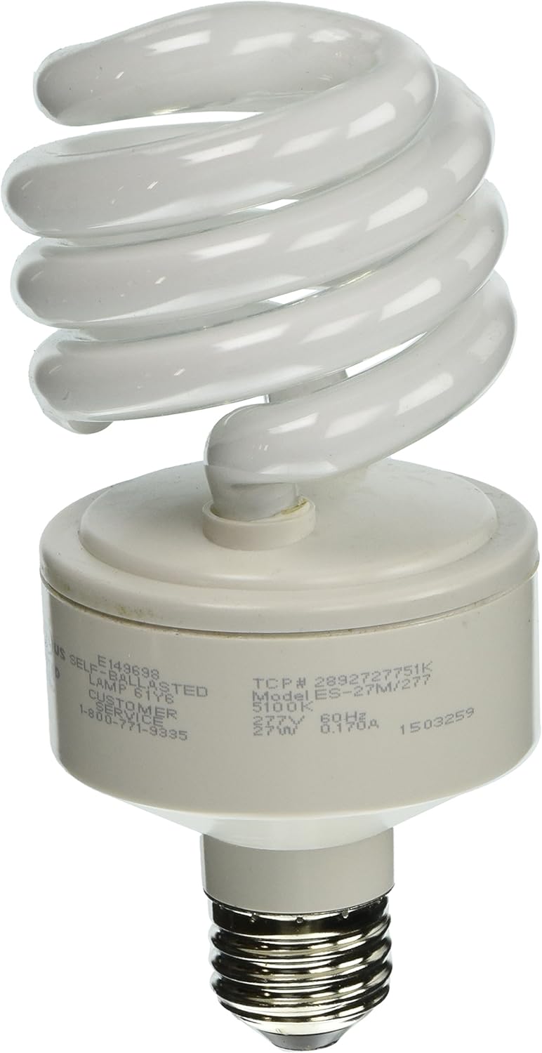 TCP 2892727751K 27-watt 5100-Kelvin Springlamp Light Bulb Medium Base ...