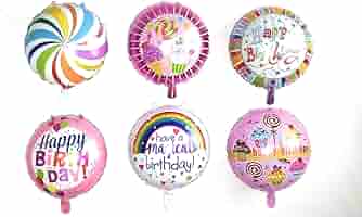 Birthday Balloon 200-Pack Happy Birthday Mylar Balloons - 18 Inch ...